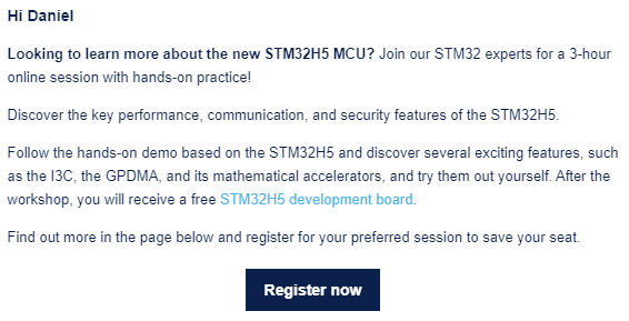 Solved: STM32C0 and STM32H5 workshop materials - STMicroelectronics Community