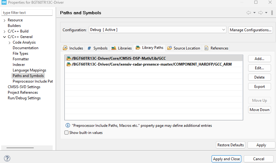 Undefined Reference With Cmsis Dsp And External St Stmicroelectronics Community