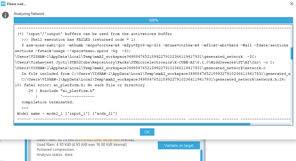 ai_platform.h file missing during analyze. - STMicroelectronics Community
