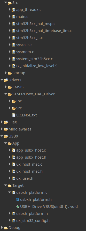 Solved: anybody got usbx / Azure rtos MSC host (USB stick)... - STMicroelectronics Community