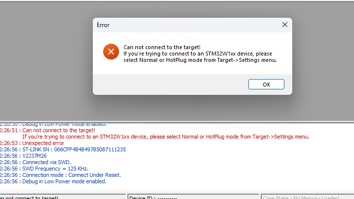 SensorTile.box PRO SWD not connect target!!! - STMicroelectronics Community