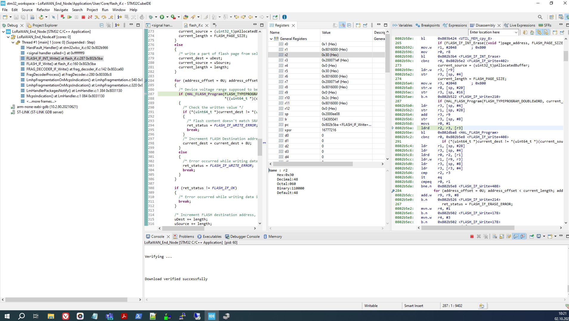 LoRaWAN FUOTA example migrate to STM32WLE5 - STMicroelectronics Community
