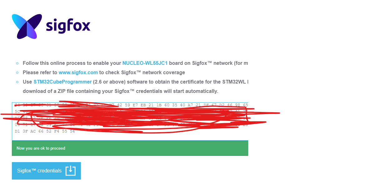 Solved: sigfox credentials.zip problem - STMicroelectronics Community