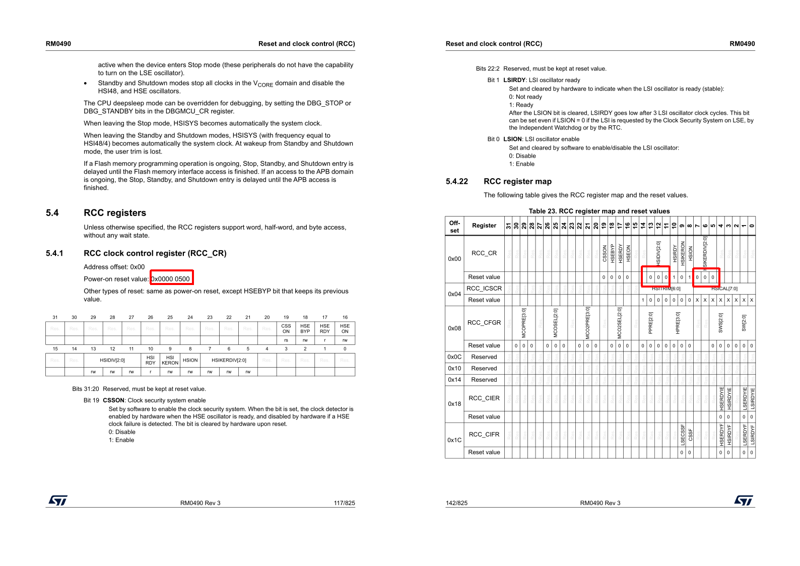 Solved Stm32c0xx Rcccr Reset Value Discrepancy Stmicroelectronics Community 