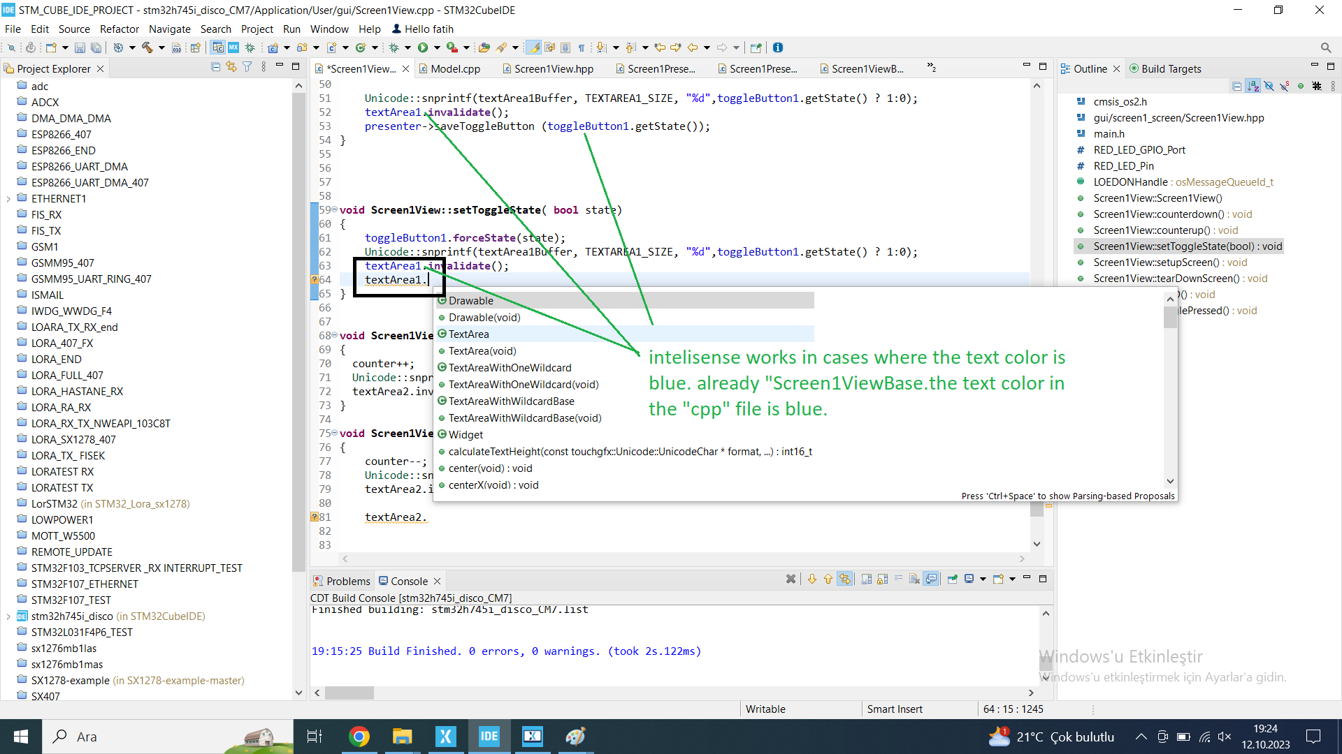 Solved: TouchGFX intelisense problems - STMicroelectronics Community