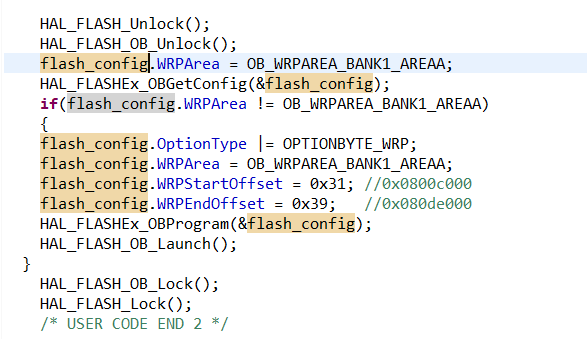 Solved: When I Update WRP and call OB_launch is resetting ... - STMicroelectronics Community