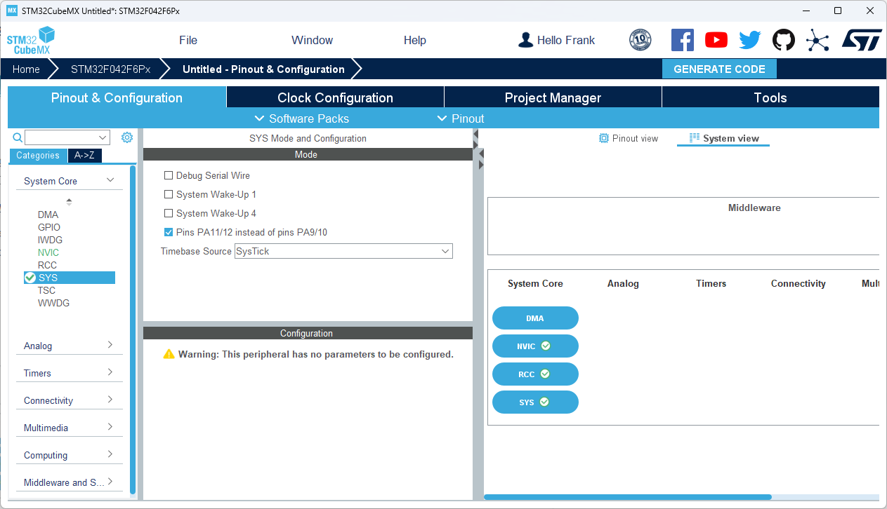Solved Stm32f042f6p6 Remapping Pins In Cubemx Stmicroelectronics Community