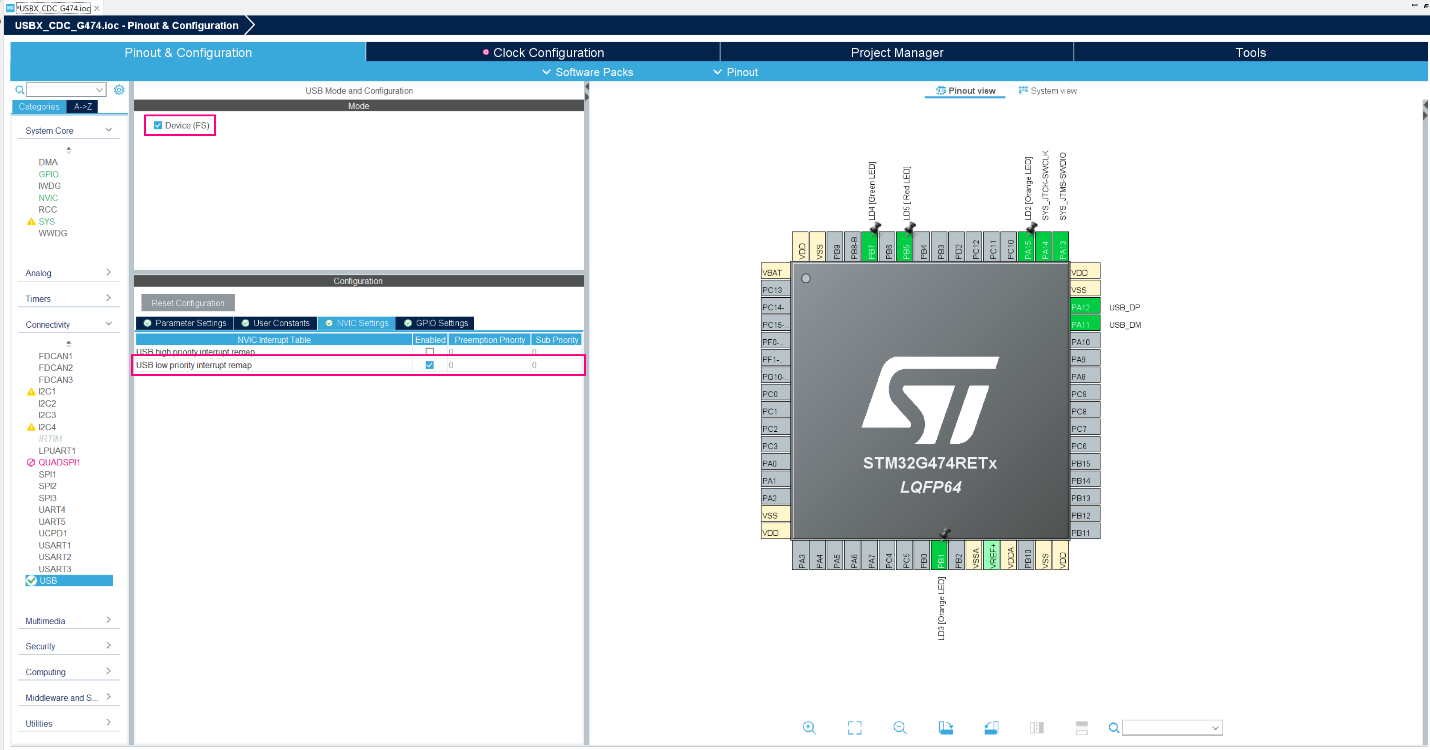 How To Implement The Usb Device Cdc Vcom In Stm3 Stmicroelectronics Community