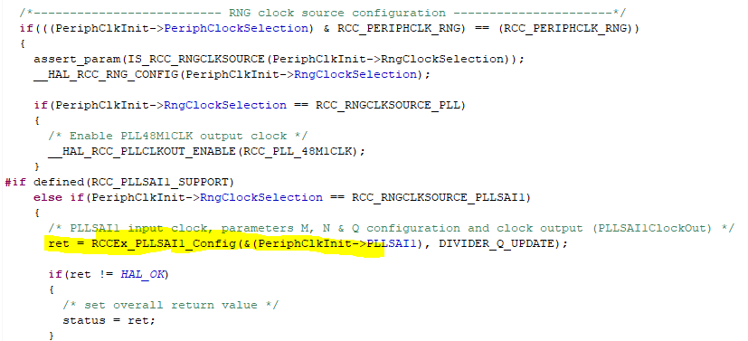 STM32L4xx:HAL_RCCEx_PeriphCLKConfig, PLL clock sou ...