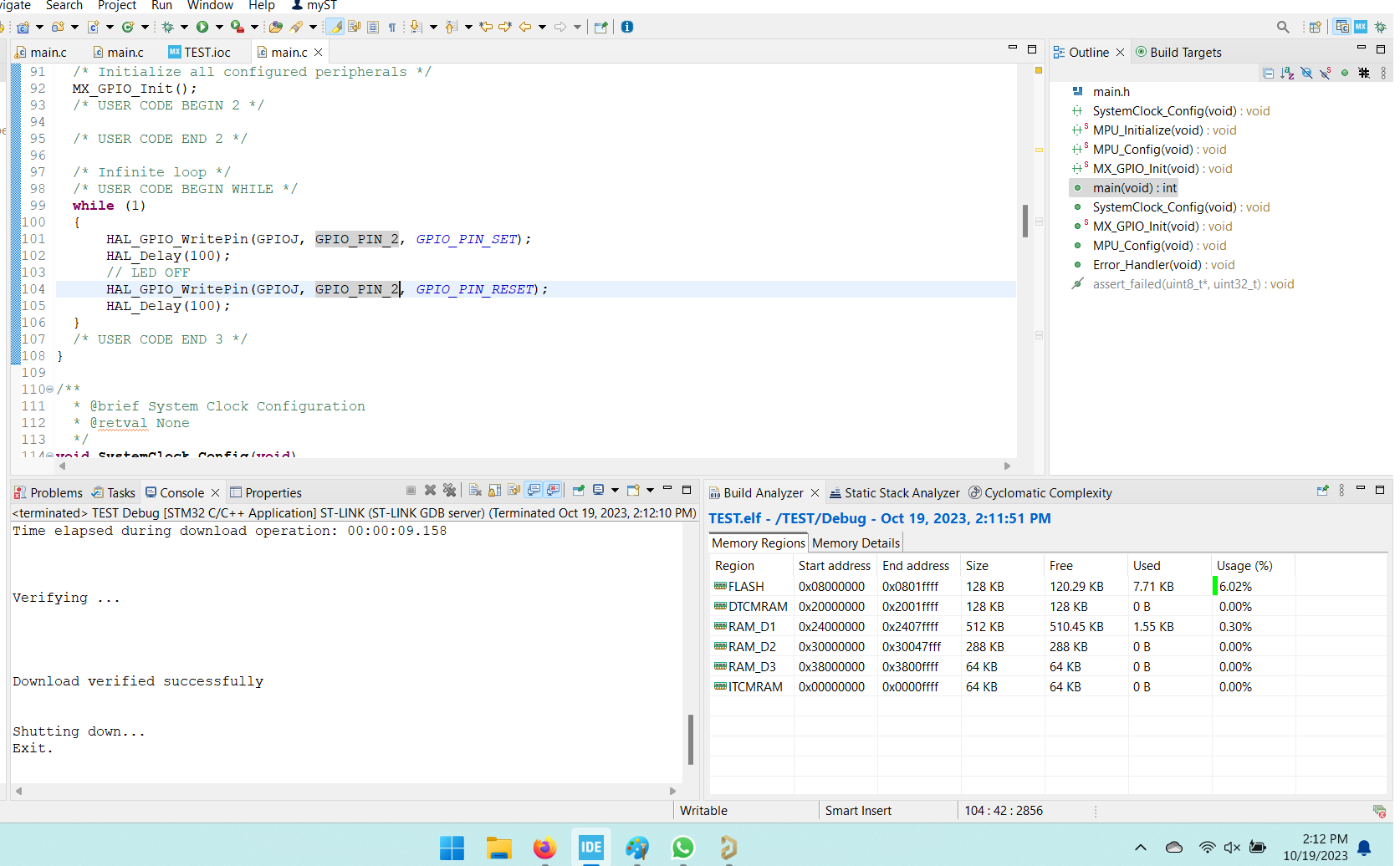 Error In Writing External Flash Stm32h750b Dk Stmicroelectronics Community