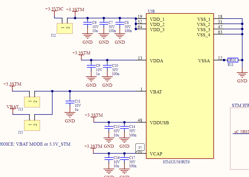 Solved Stm32u585rit6 Power Supply The Mcu At 3 3v Act A Stmicroelectronics Community