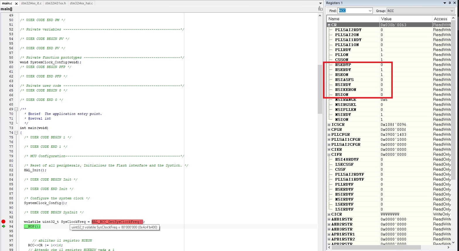 Solved: STM32L4 Problem with HSE that switching to HSI - STMicroelectronics Community