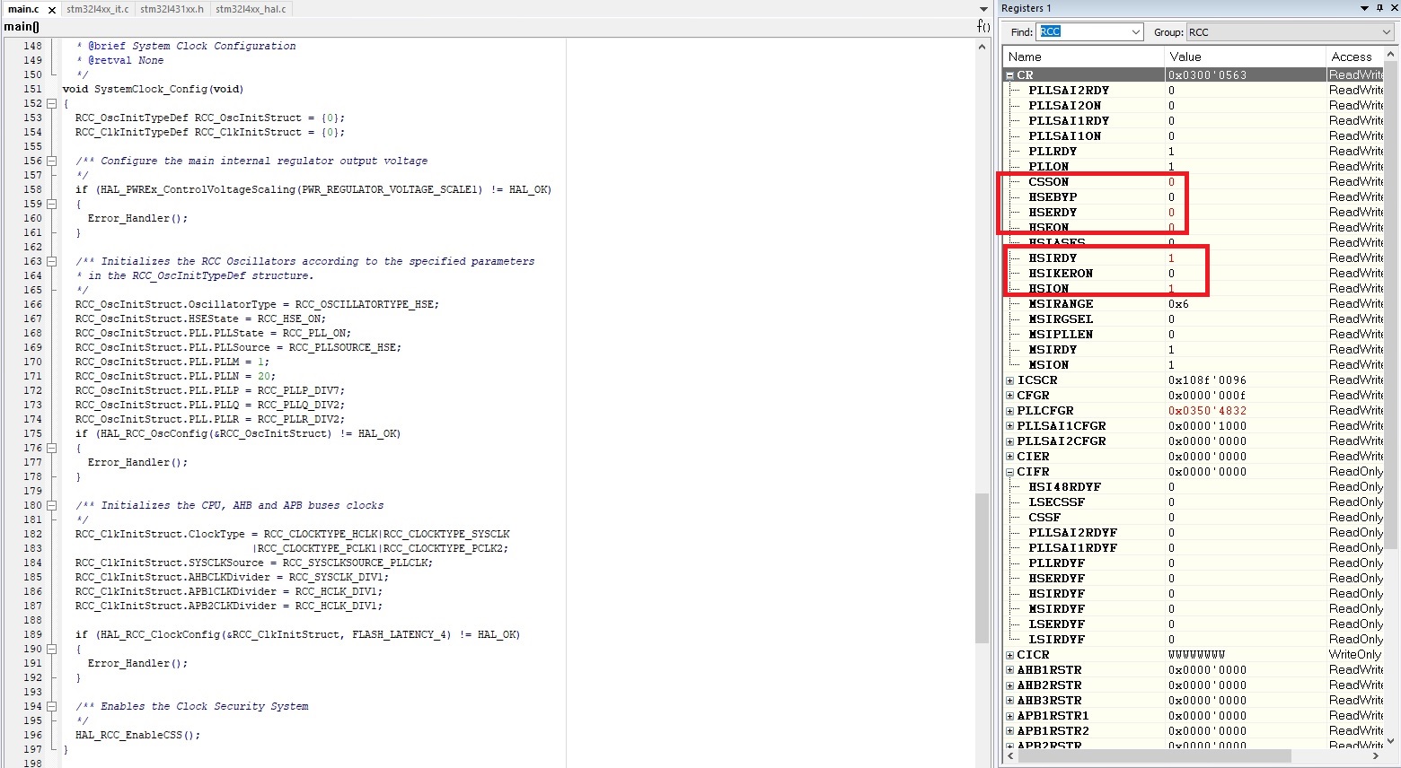 Solved Stm32l4 Problem With Hse That Switching To Hsi
