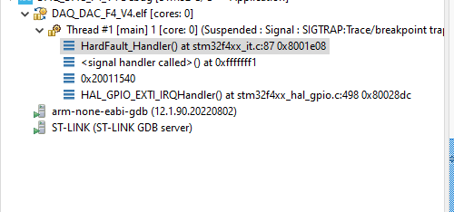 Stm32f4 Hardfault Stmicroelectronics Community