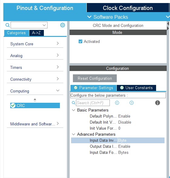 Solved: CRC_POLYLENGTH_16B undeclared in STM32F030CCTx - STMicroelectronics Community