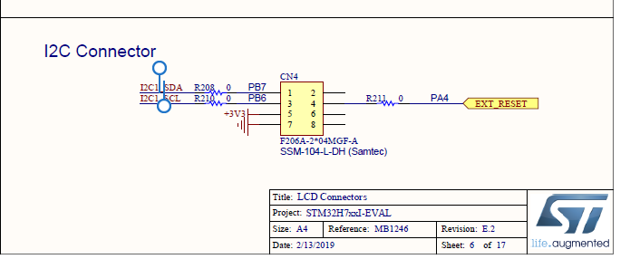Solved: unable to use External I2C connector on STM32H753I... - STMicroelectronics Community
