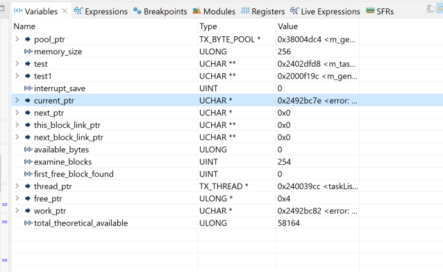 Solved: Issue with Byte pool for ThreadX - STMicroelectronics Community