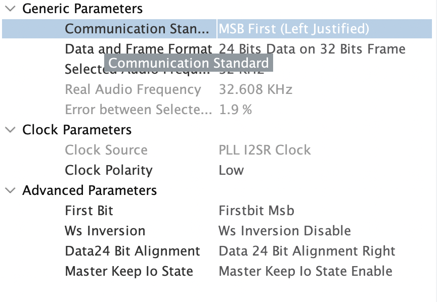 STM32H743 Clock to pdm microphone is not changing - STMicroelectronics ...