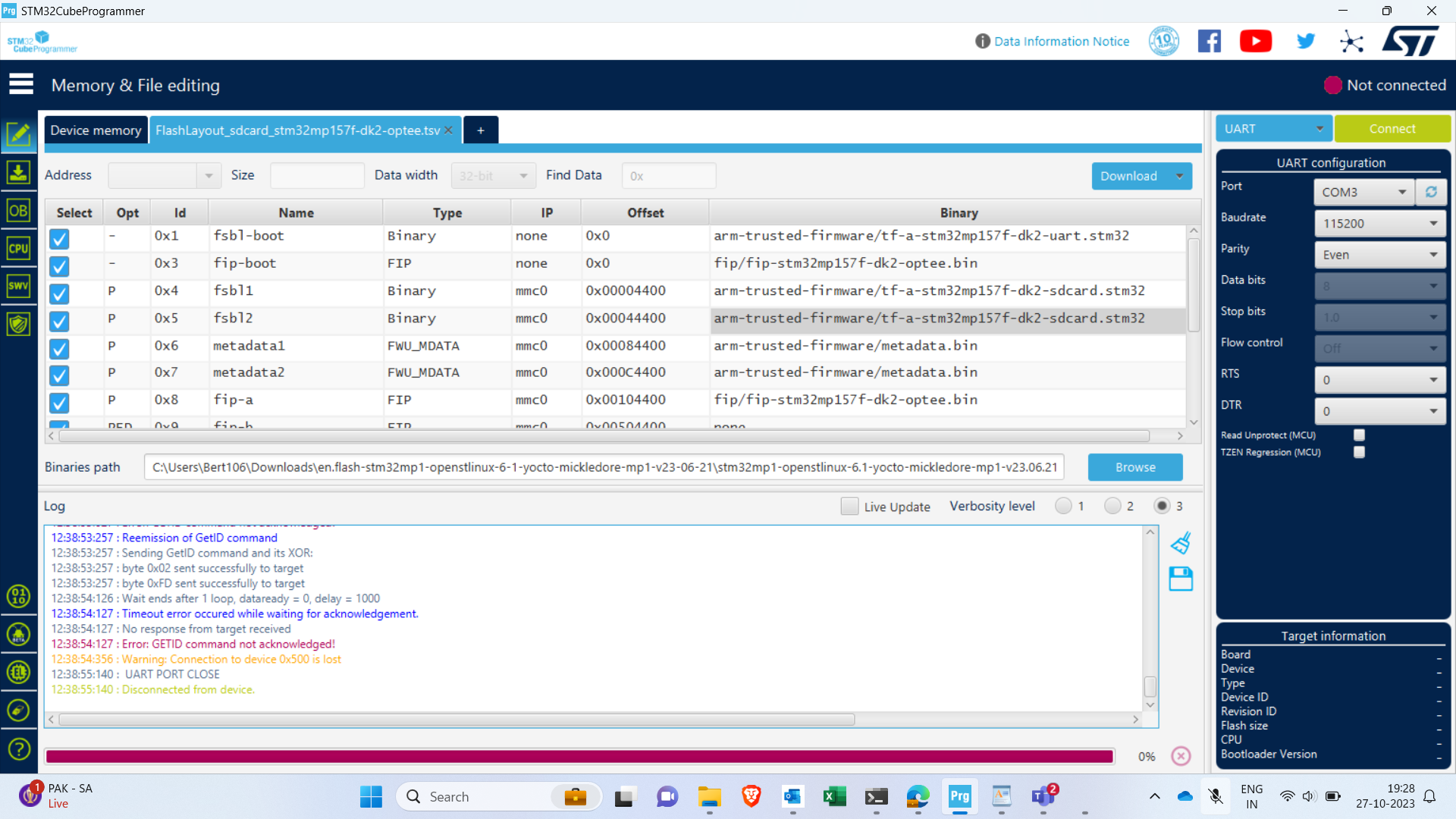 Booting custom STM32MP151fAC1 board - STMicroelectronics Community