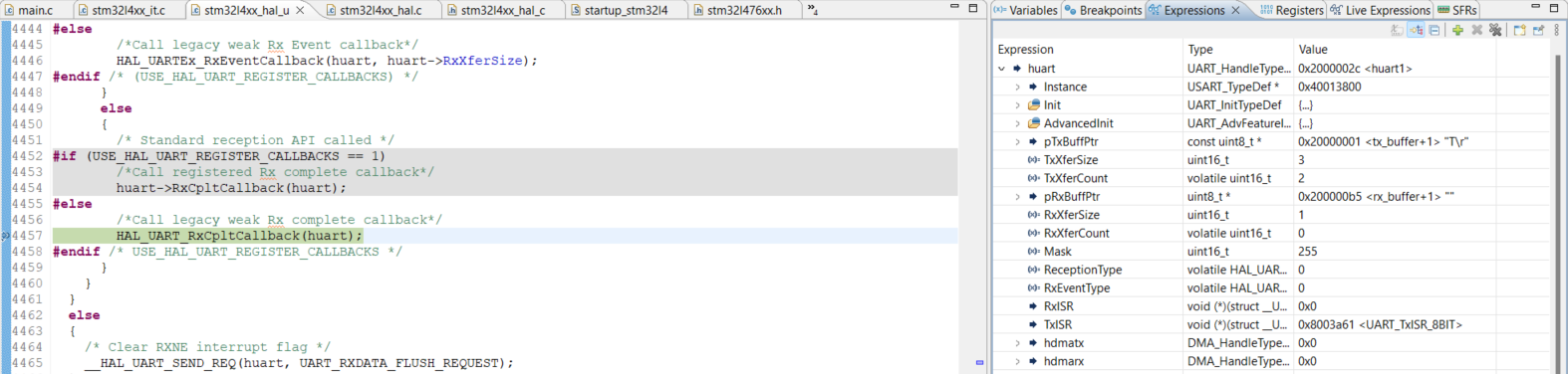 Hal Uart Rxcpltcallback Not Being Called For Usart Stmicroelectronics Community