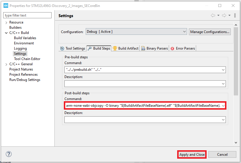 Solved Unable To Build Example Project For P L496g Cell02 Stmicroelectronics Community