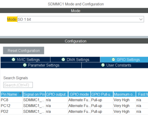 Configuring STM32L431 SDMMC for high speed data tr... - STMicroelectronics Community