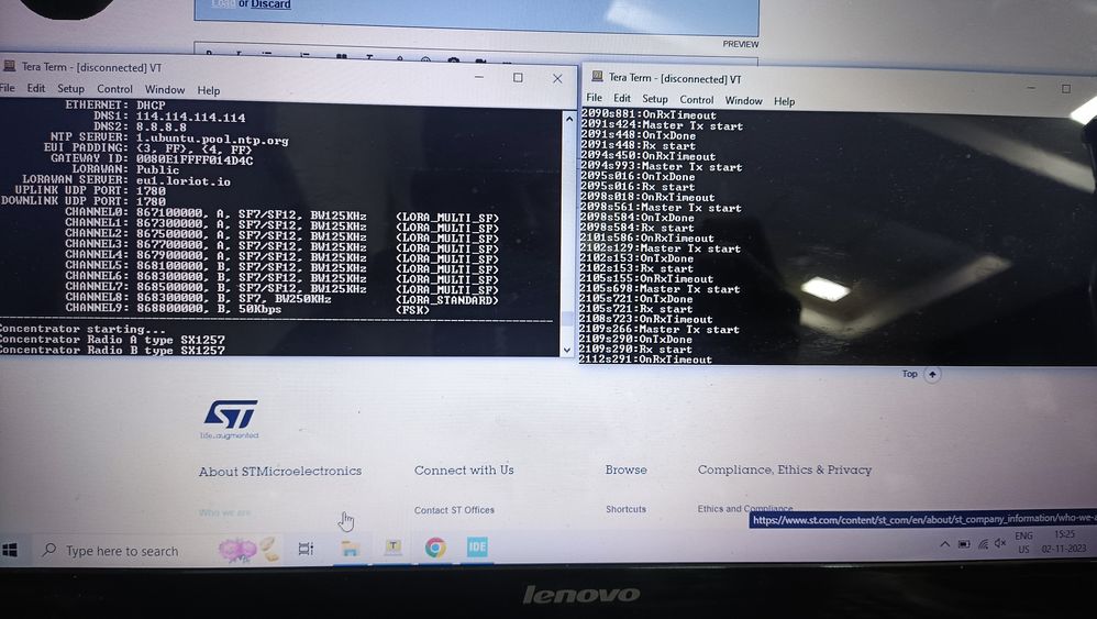 Solved: Node and gateway are not getting connected using F... - STMicroelectronics Community