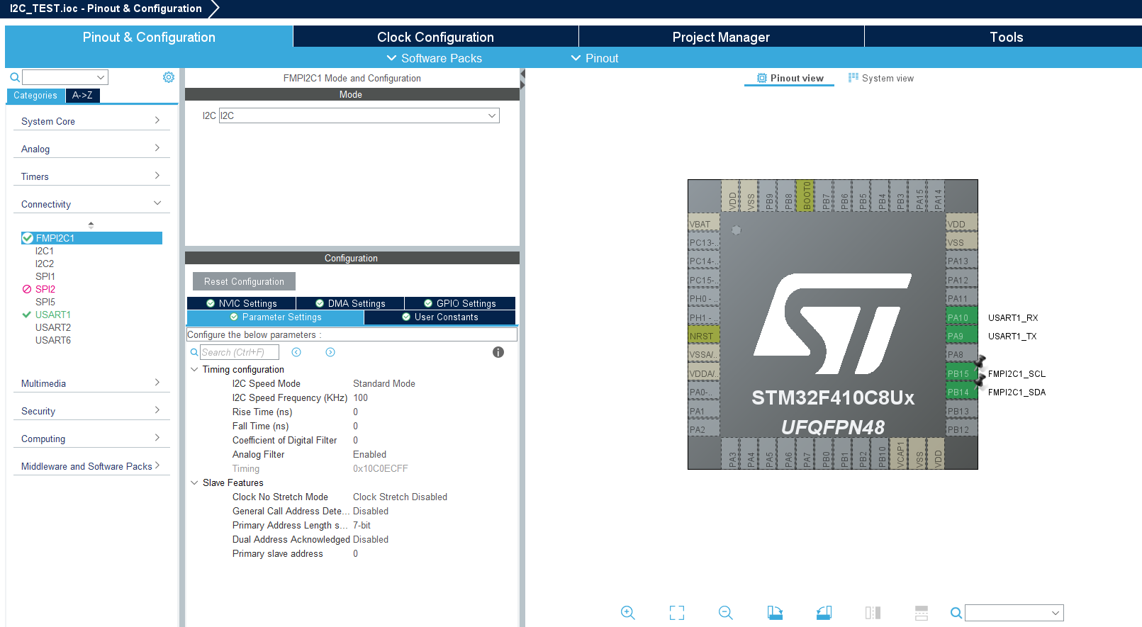 Getting Halerror While Using I2c In Fast Mode Pul Stmicroelectronics Community