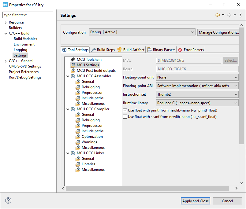 Solved: couldn't use sprintf - STMicroelectronics Community