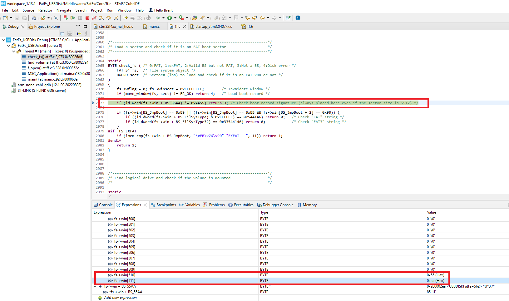 Solved: STM32F407 Discovery Board - FatFs_USBDisk appliact... - STMicroelectronics Community