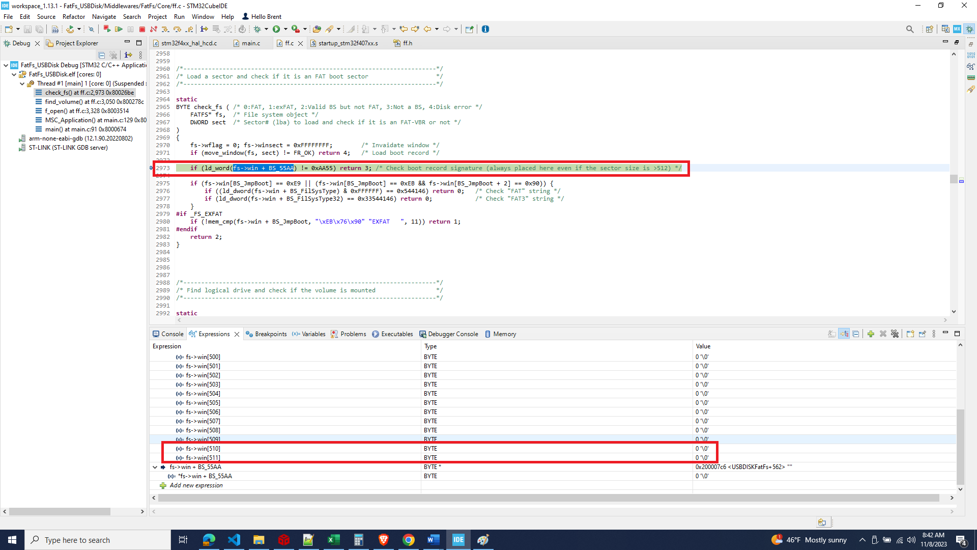 Solved: STM32F407 Discovery Board - FatFs_USBDisk appliact... - STMicroelectronics Community