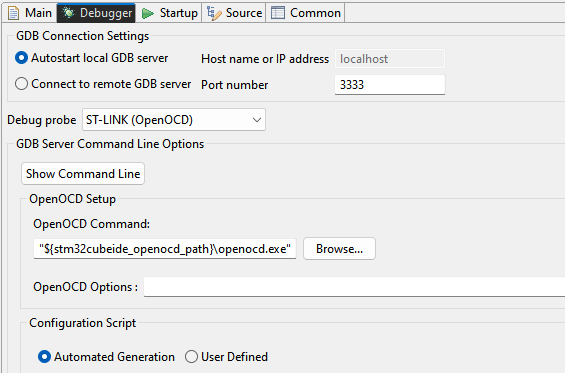 CubeMX debugger crashes/exists/quits automatically... - STMicroelectronics Community