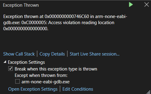CubeMX debugger crashes/exists/quits automatically... - STMicroelectronics Community