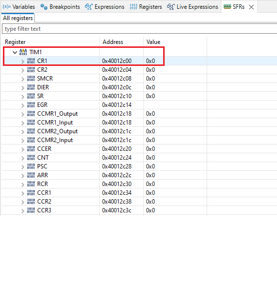 Incorrect Address Of Tim1 In Stm32nucleof302r8 Stmicroelectronics Community