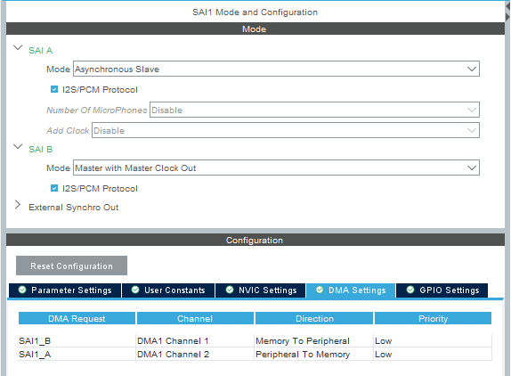 Solved Dma With Sai Stmicroelectronics Community 