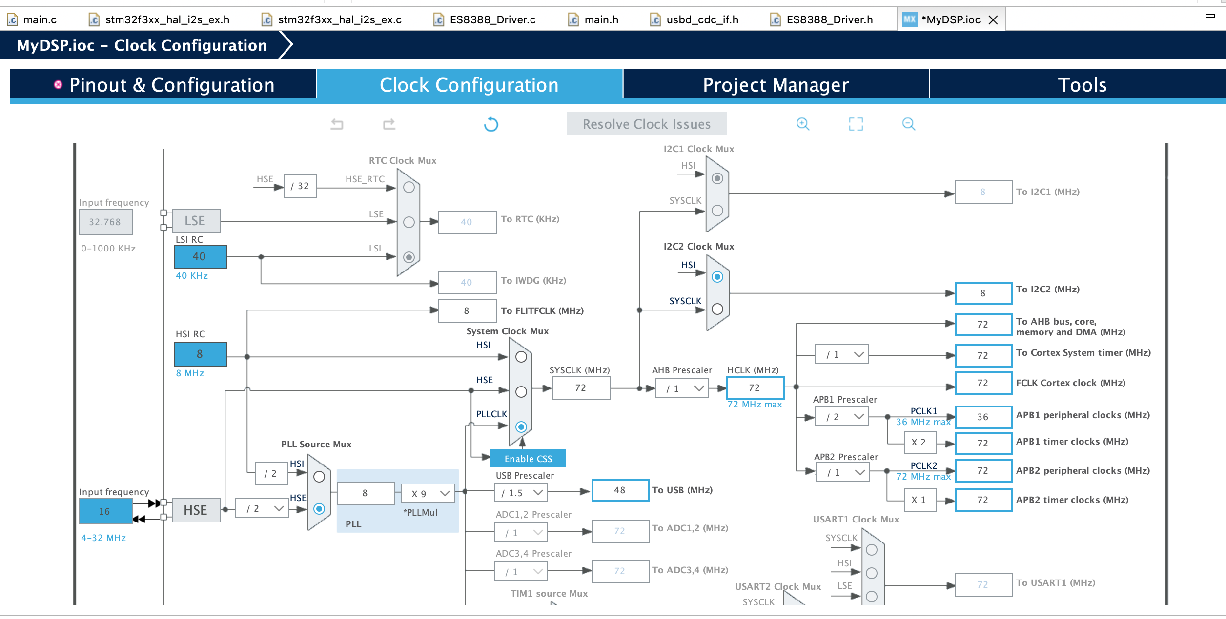 Solved Cant Setup I2s Master Clock Output On Stm32f303cb Stmicroelectronics Community