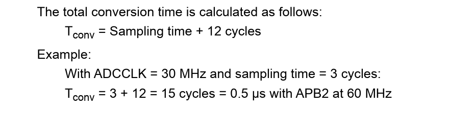 Solved Adc Conversion Time And Sampling Time Stmicroelectronics