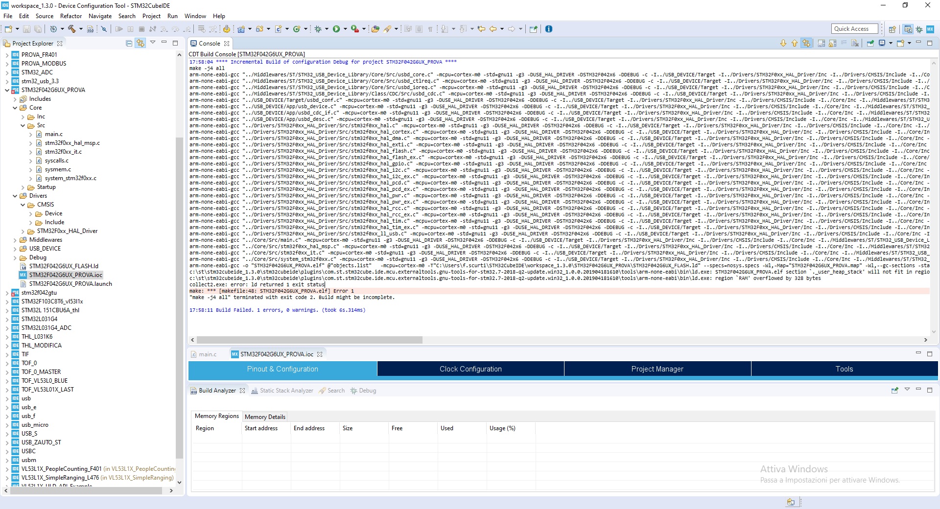 Problem To Compile Program For Stm32f042g6ux Whit