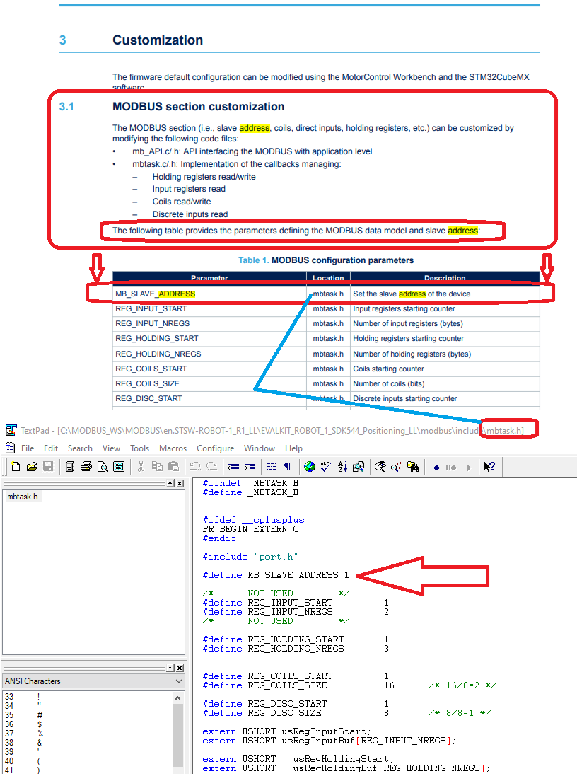 What is the modbus address for the evalkit-robot-1... - STMicroelectronics Community