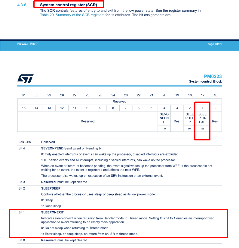 Solved: I'm using an STM32G0. The CPU is in STOP MODE and ... - STMicroelectronics Community