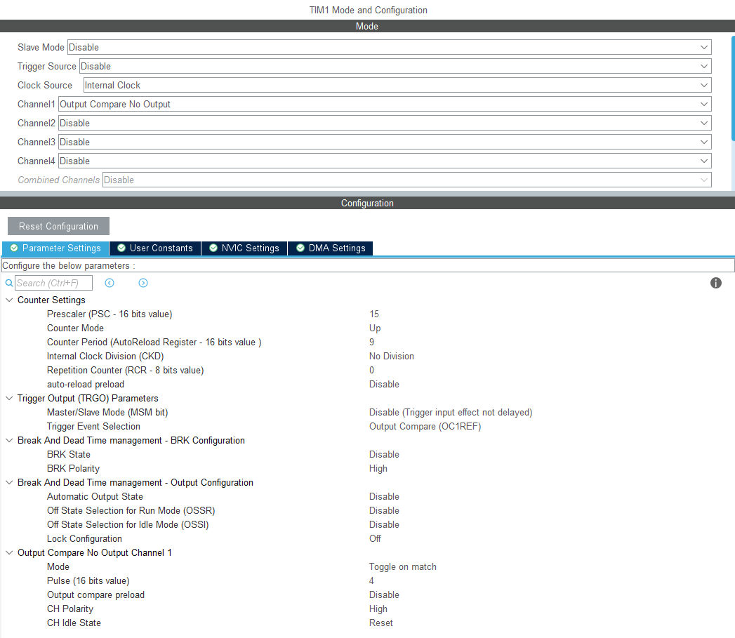How to trigger ADC from TIM1 internally? - STMicroelectronics Community