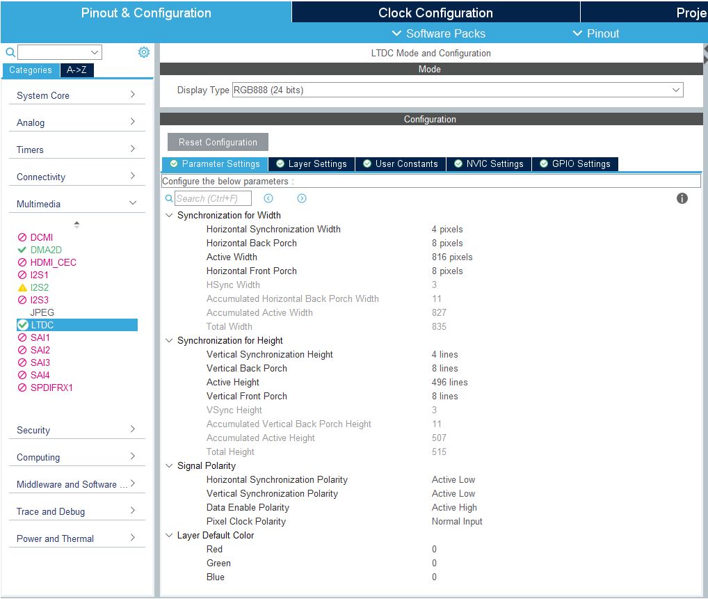 Solved How Setup Ltdc To De Mode Stmicroelectronics Community