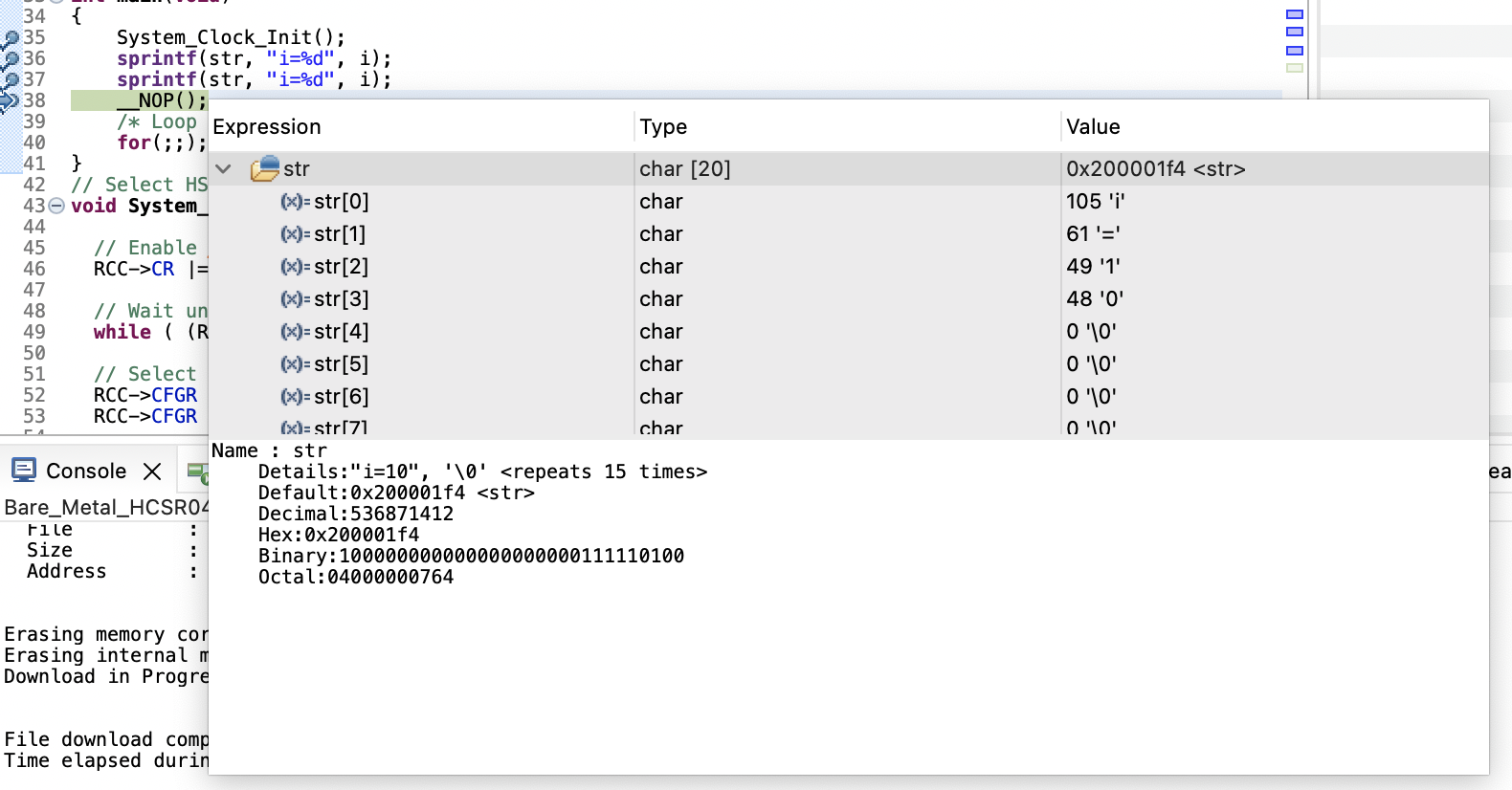 Solved Solved Sprintf With Floating Point Number Enters Stmicroelectronics Community