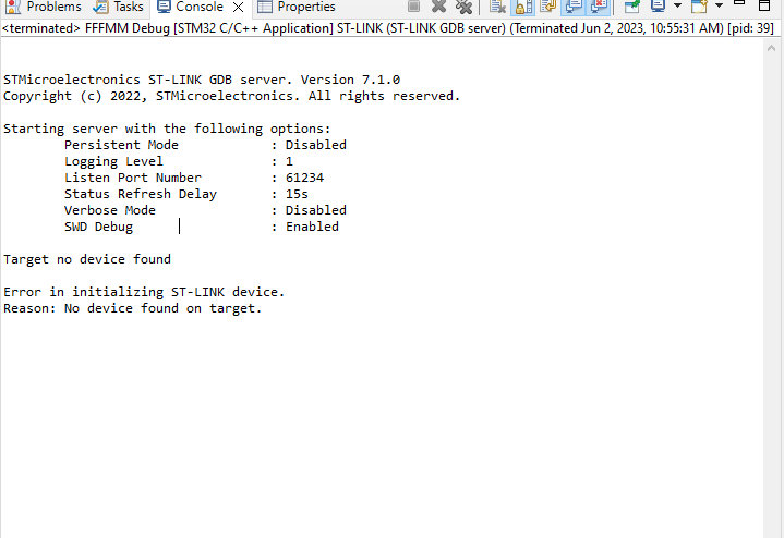 I Cant Able To Connect My Stm32g070rb With My Ide 4620