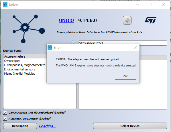 Solved: The WHO_AM_I register value does not match the dev... - STMicroelectronics Community