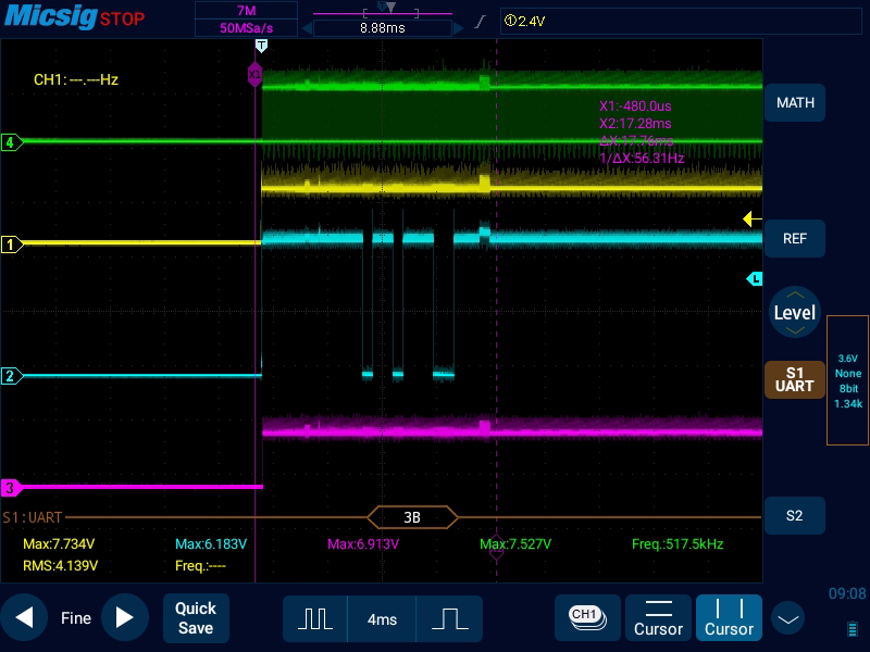 ISO7816 smart card have ATR only 1 byte 0x3B (ST8 ...
