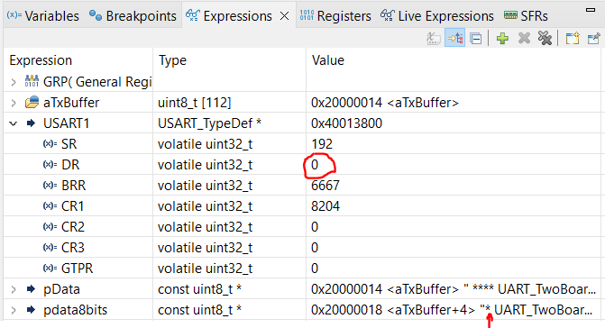 Solved Uart Example Code In Stm32f1 Hal Library Function Stmicroelectronics Community