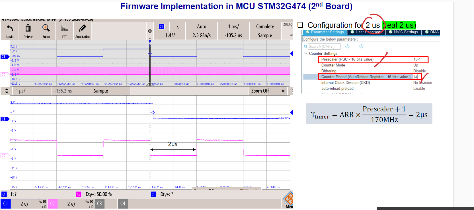Problem With 1us Clock Signal Generation From Time Stmicroelectronics Community