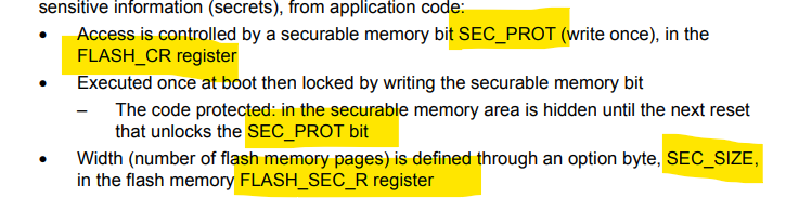 Solved What Is This Exit Secure Memory Feature In Stm32 S Stmicroelectronics Community 