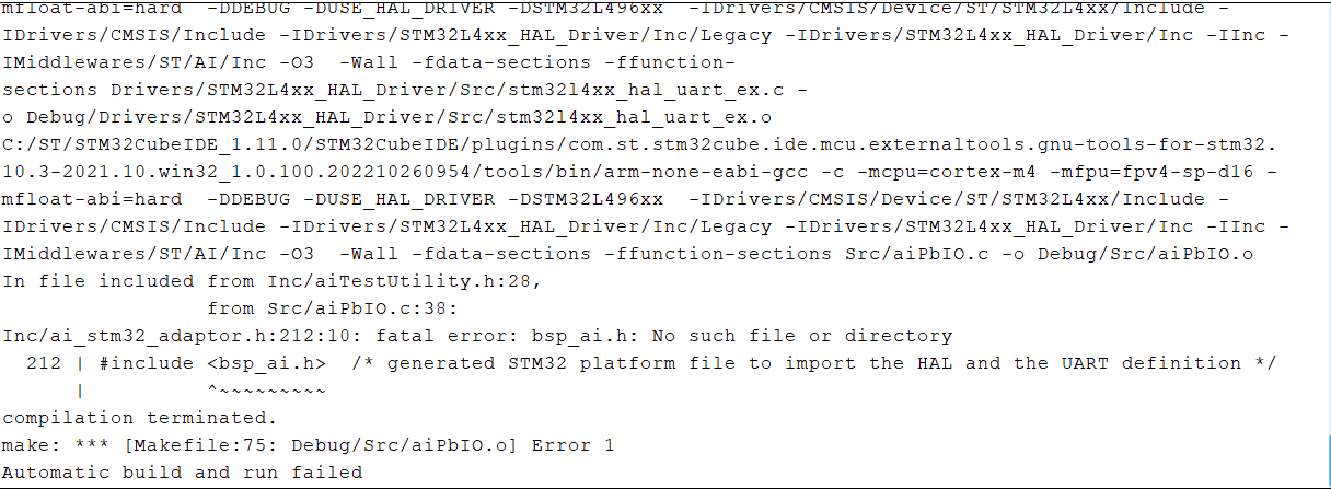 Fatal Error Bsp Ai H No Such File Or Directory E Stmicroelectronics Community